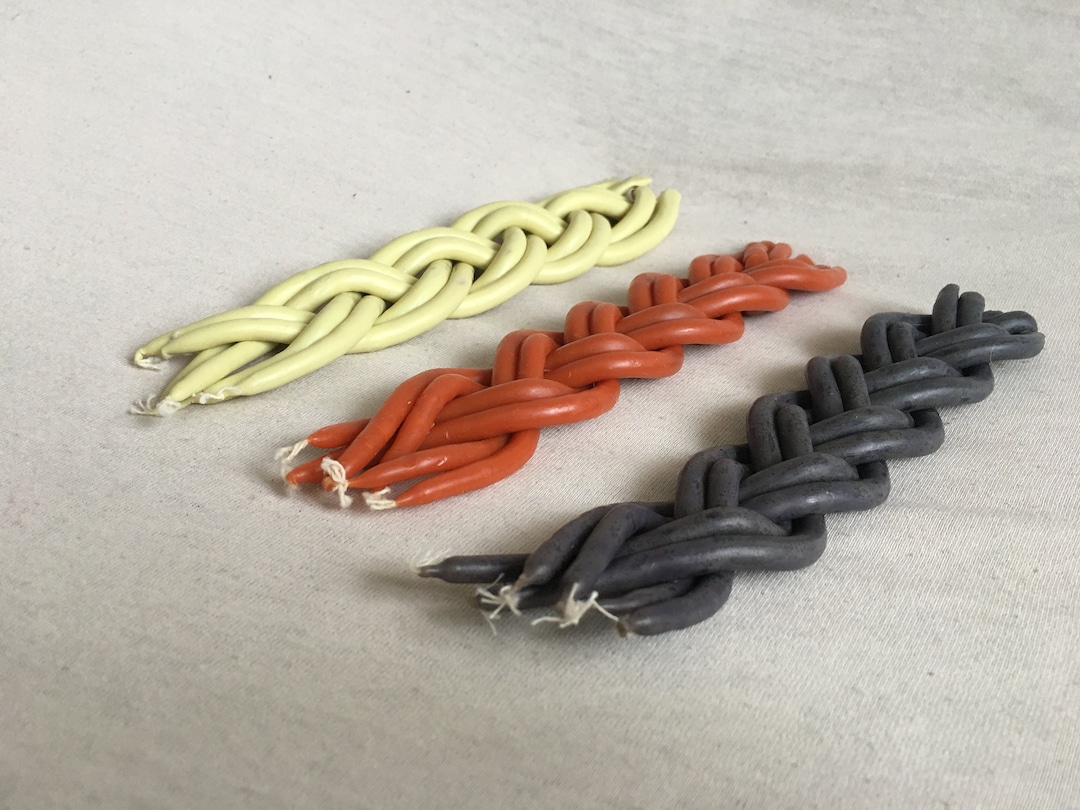 Havdalah Candle Pure Beeswax Color Braided Candle Jewish Kosher Ritual ...