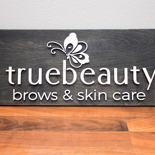 Custom Wood Logo Sign With Raised 3D Laser Cut Design - Etsy