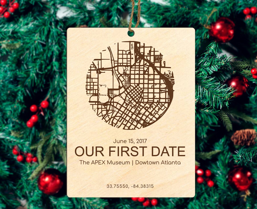 Personalized Our First Date Ornament, First Date Keepsake, Custom ...