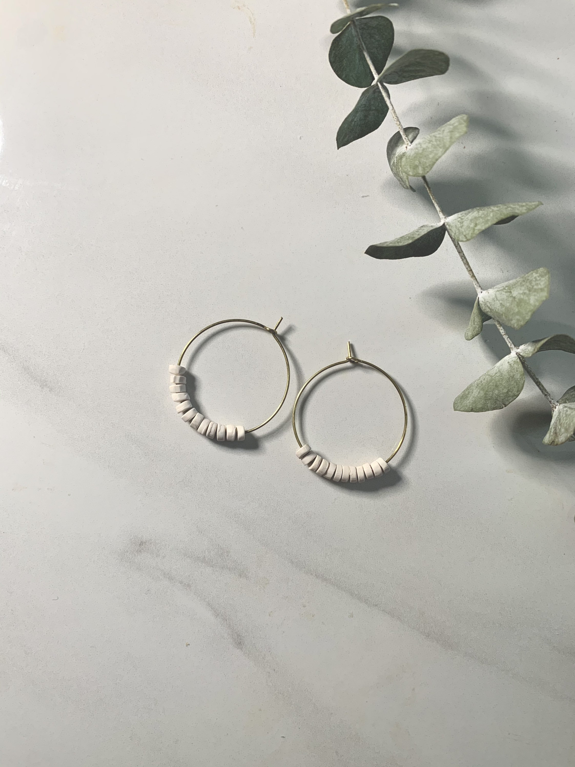WHITE hoops | Etsy