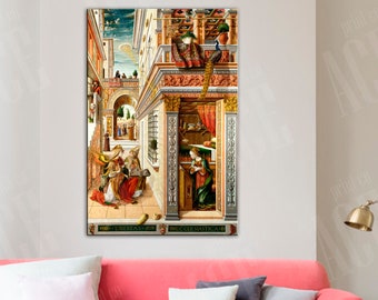 Carlo Crivelli the Annunciation With Saint Emidius 1486 Canvas Print Wall Art,crivelli Poster ...