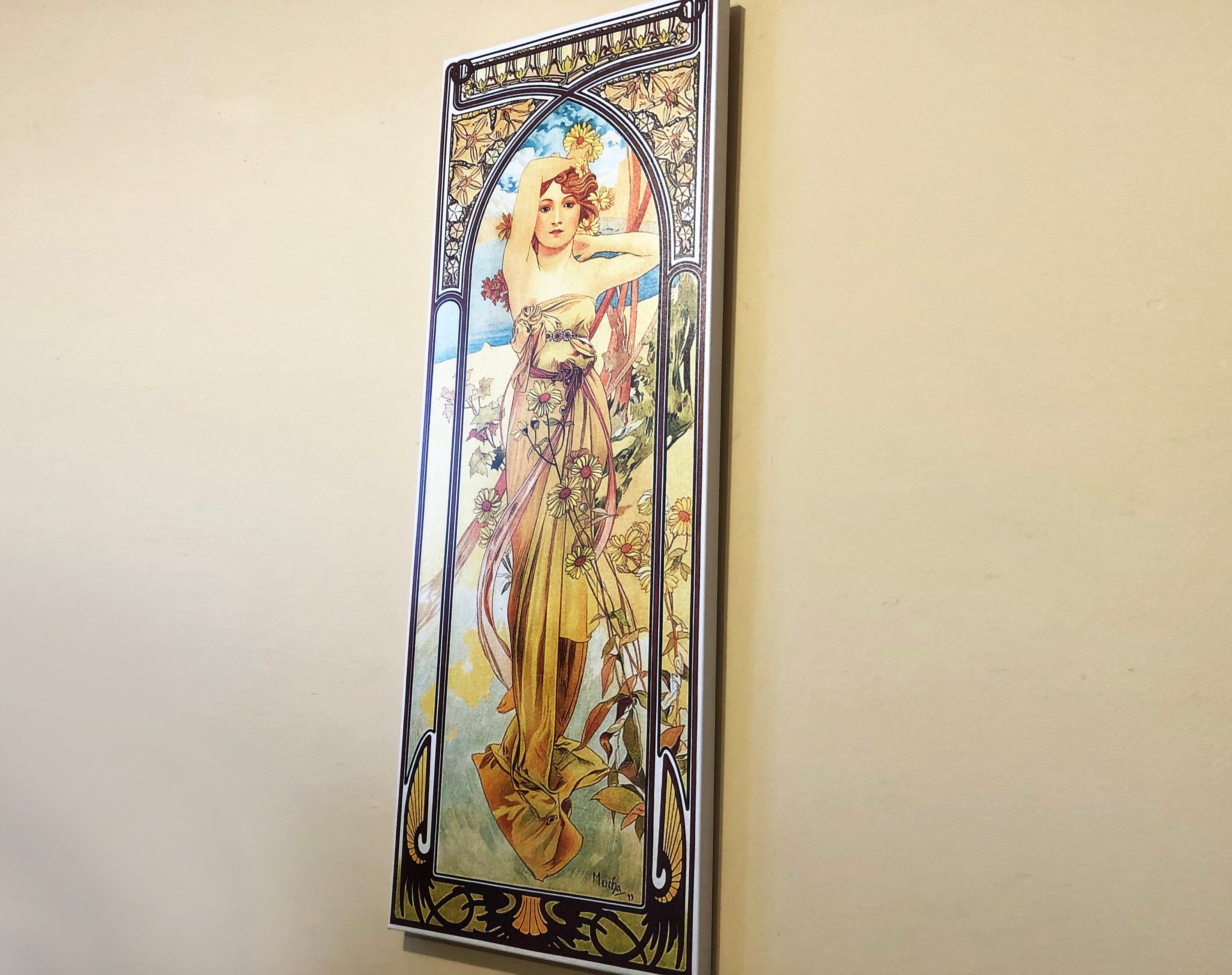 Brightness of Day by Mucha Canvas Print Alphonse Mucha - Etsy