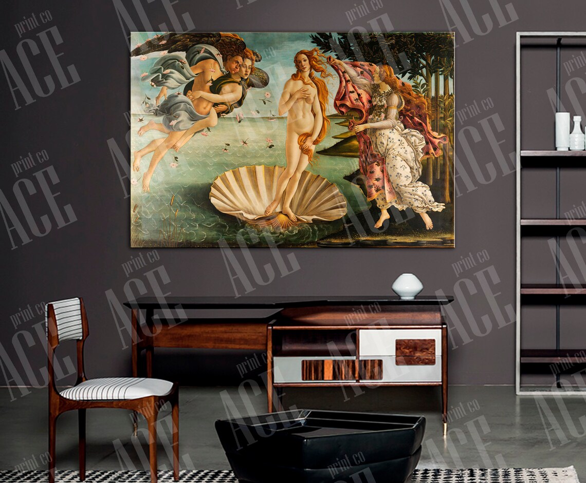 The Birth of Venus 1485 Reproduction Print Sandro Botticelli | Etsy