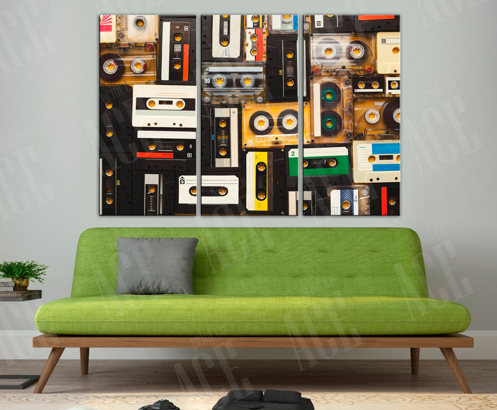 Audio Cassette Canvas Print, Cassette Wall Art - Etsy