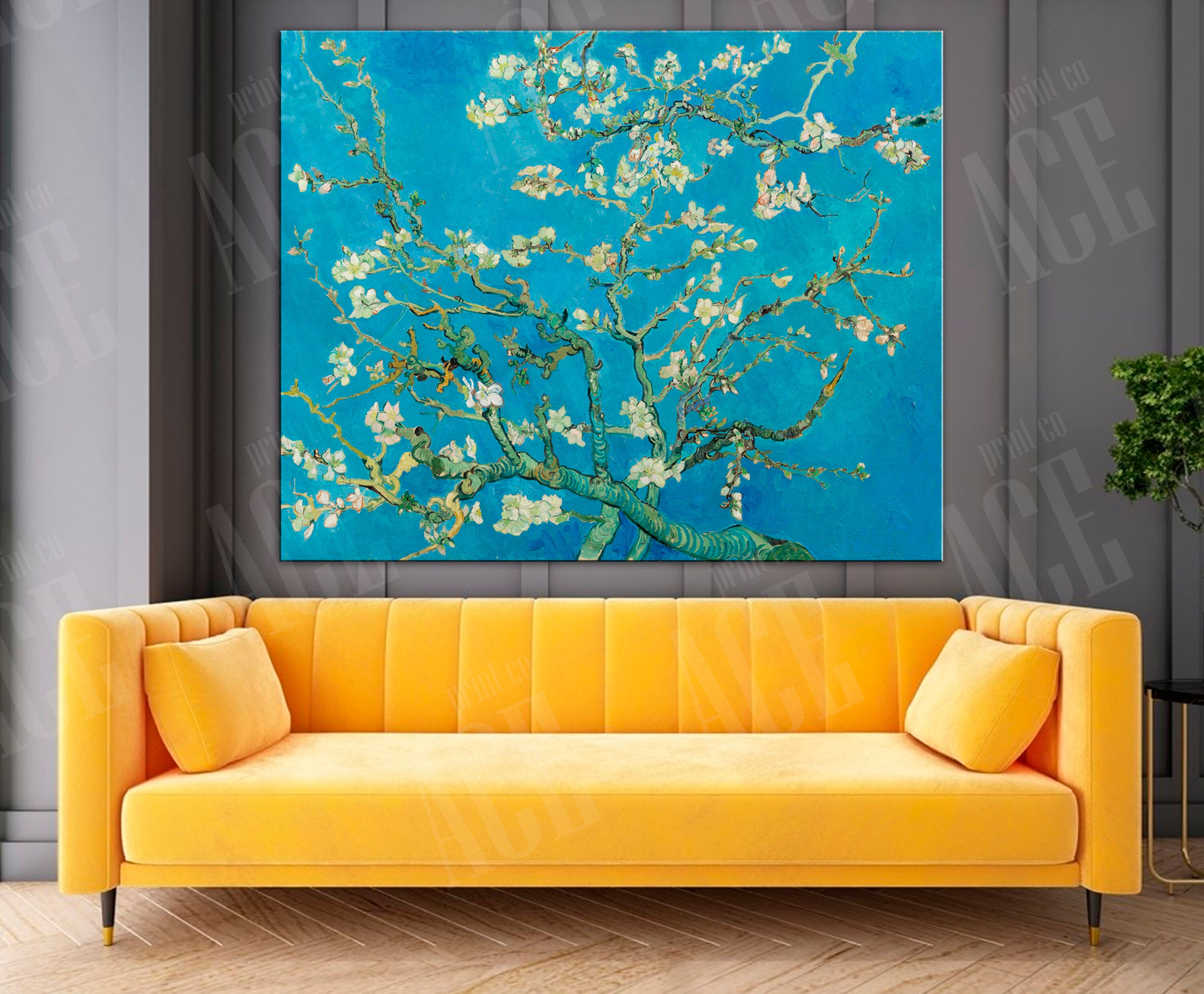 Vincent Van Gogh Reproduction Print the Blossoming Almond - Etsy