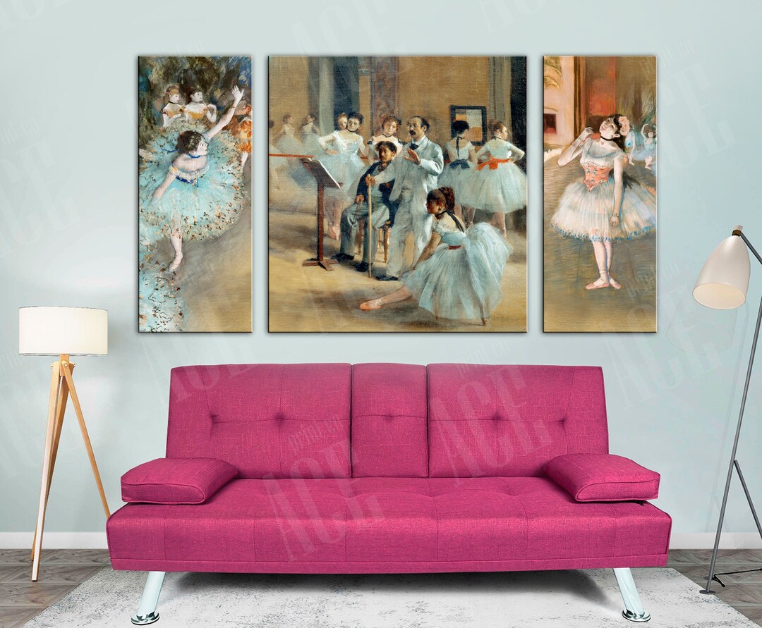 The Ballet Reproduction Canvas Print, Dancers Home Decor Wall Art ...