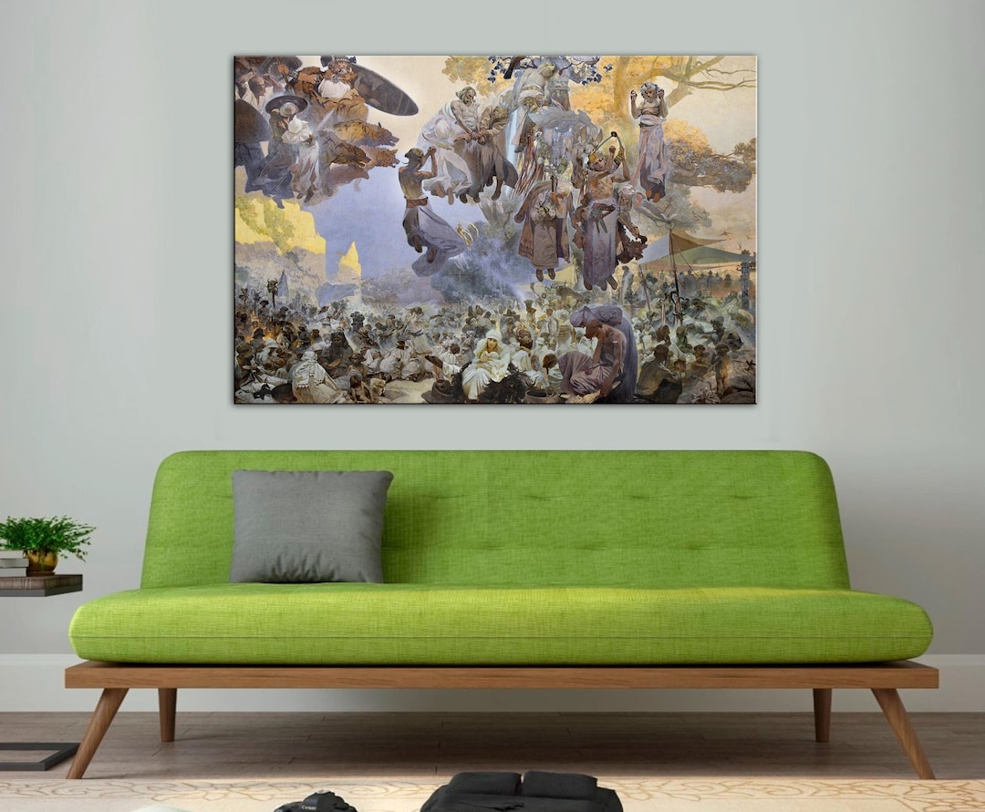 Alphonse Mucha Canvas Print: Celebration of Svantovit in Rujana When ...
