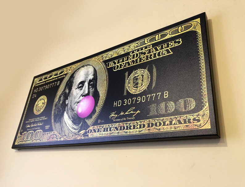 Motivational Money Art Print Dollars Canvas | Etsy