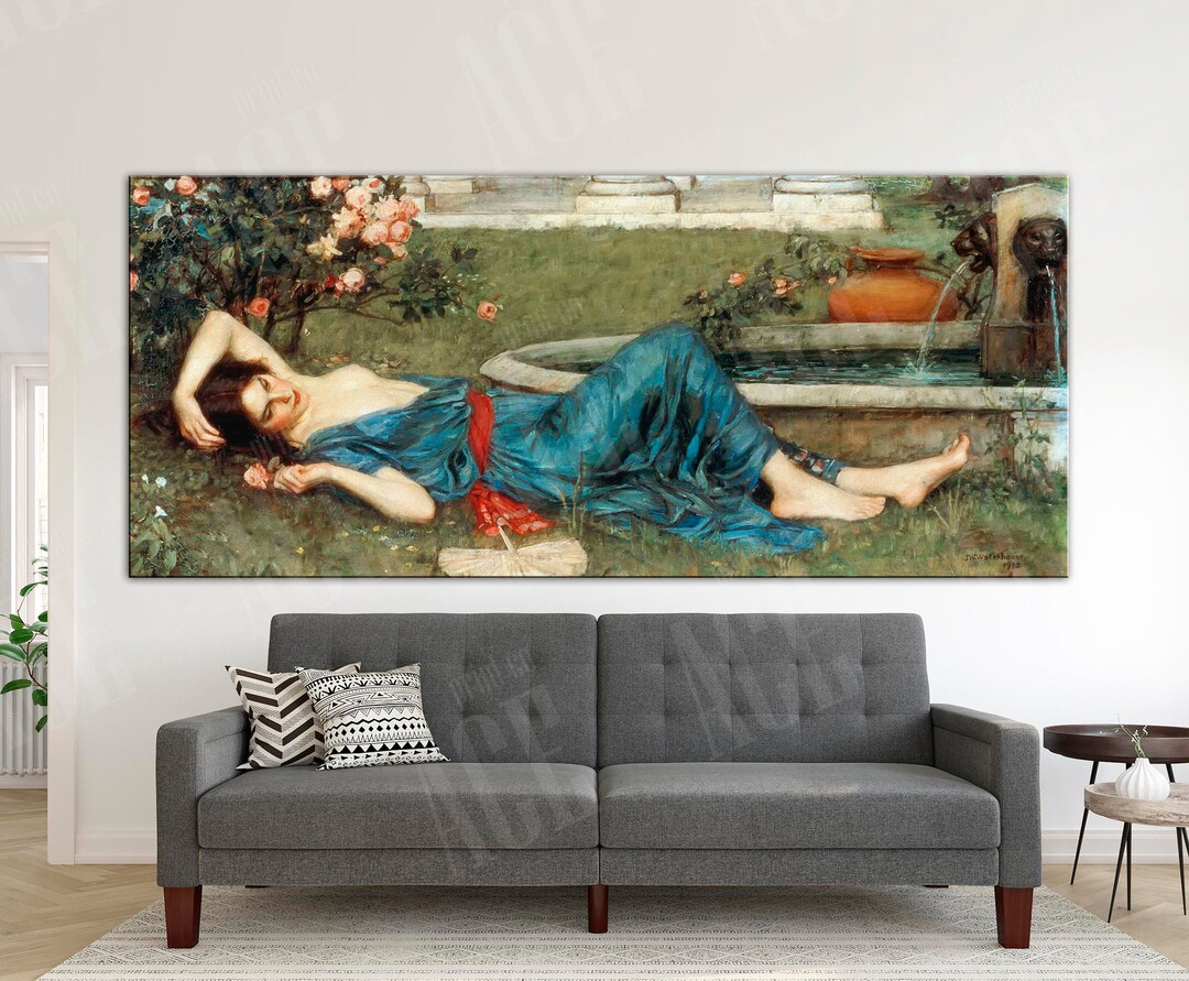 John William Waterhouse Reproduction Canvas Print, Sweet Summer Wall ...