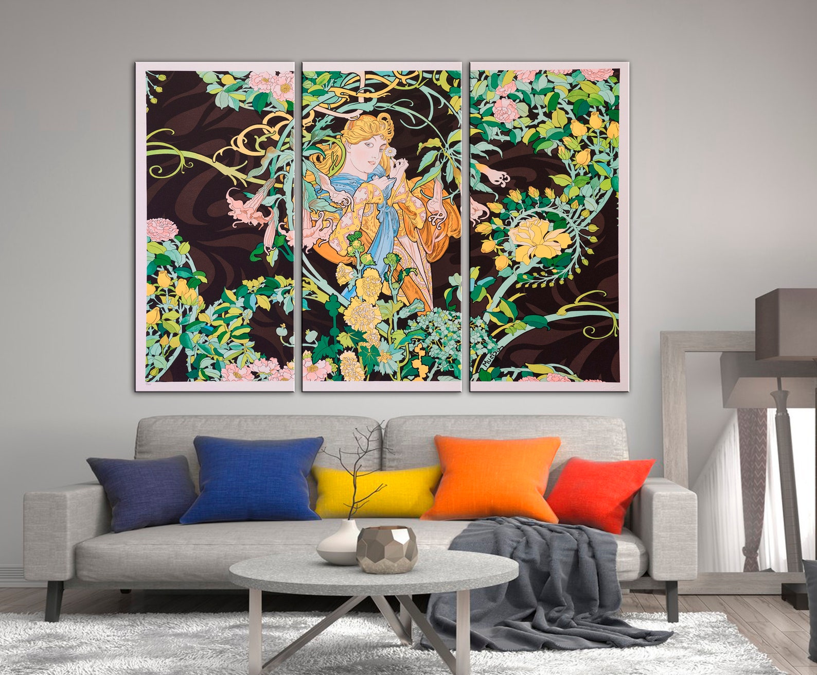 Femme à La Marguerite by Mucha Canvas Print, Alphonse Mucha ...