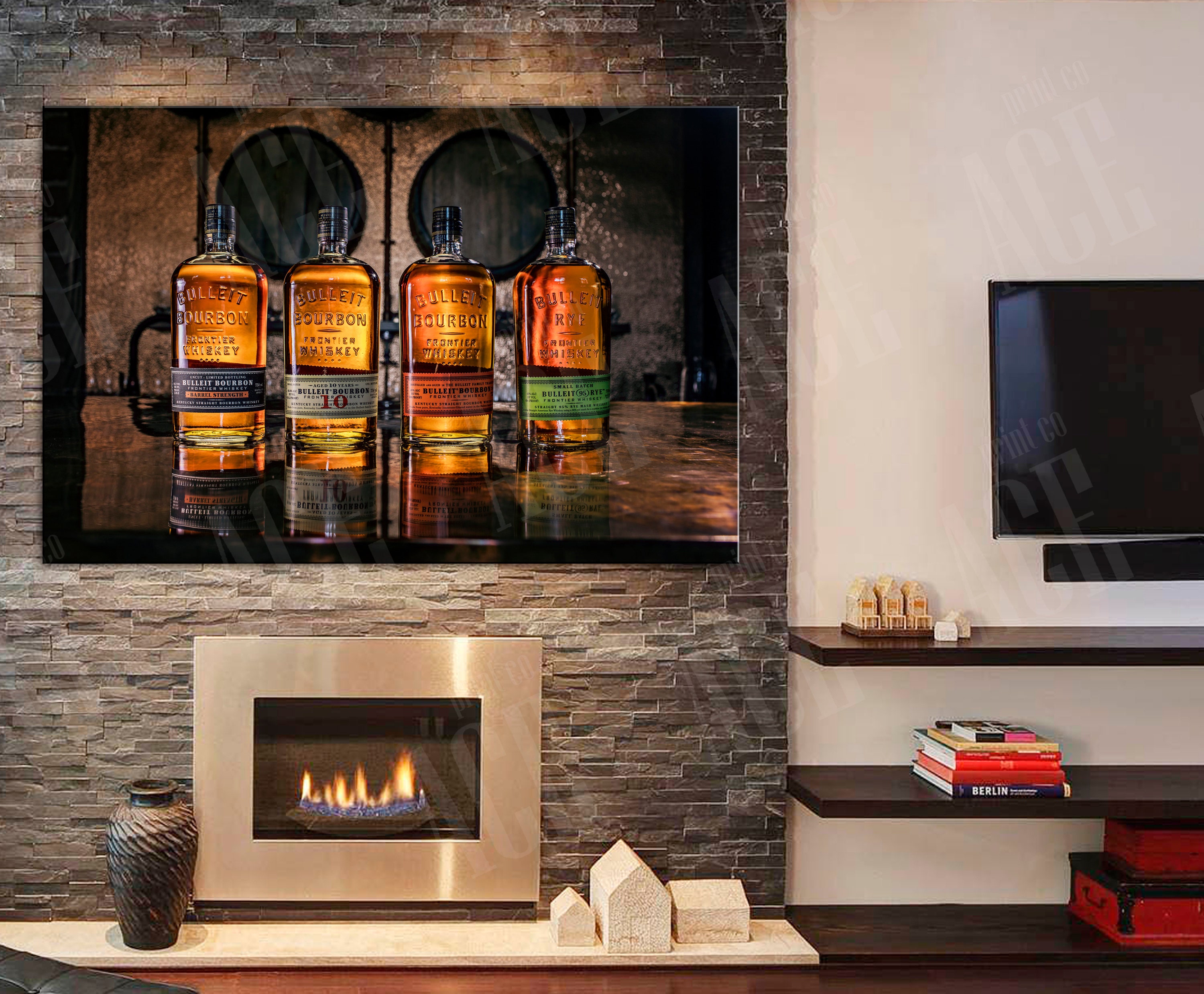 Whiskey Canvas Wall Decor Kitchen Strong Drink Bar Decor - Etsy