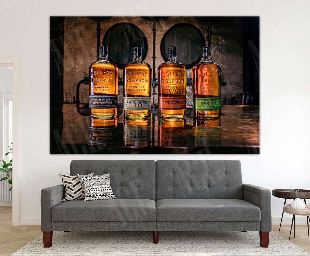 Whiskey Canvas, Wall Decor Kitchen, Strong Drink Bar Decor - Etsy