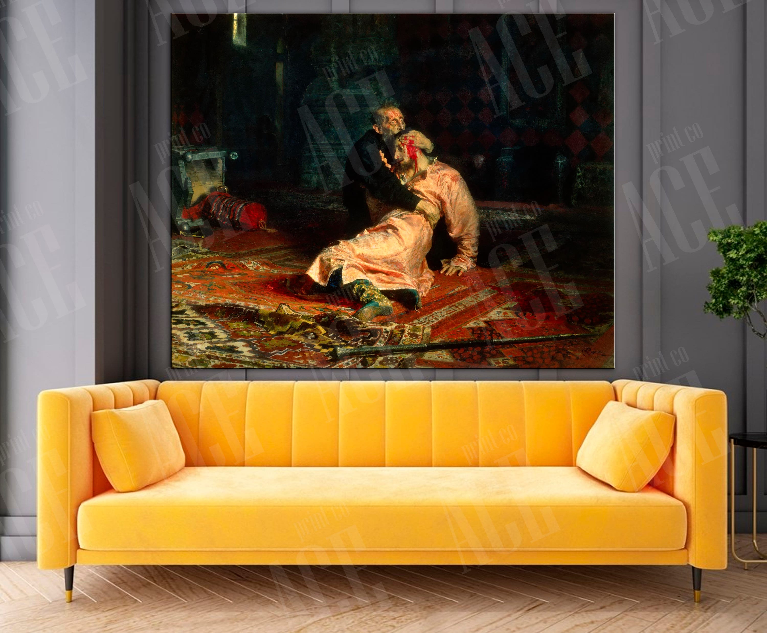 Ilya Repin Reproduction Print Ivan the Terrible and His Son | Etsy