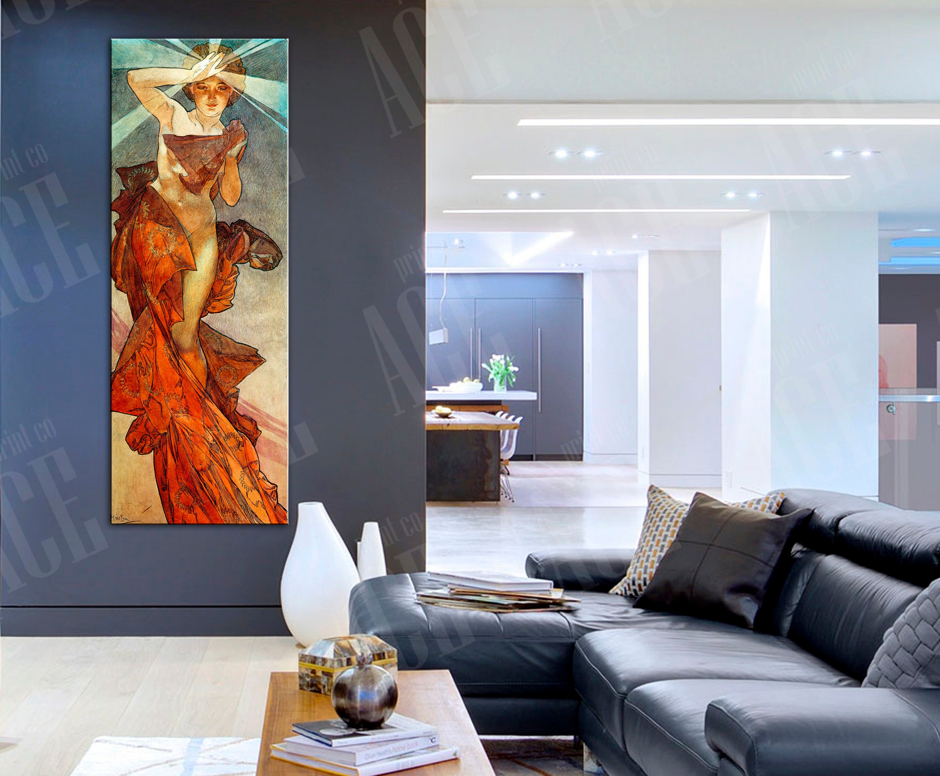 The Morning Star by Mucha Canvas Print Alphonse Mucha - Etsy