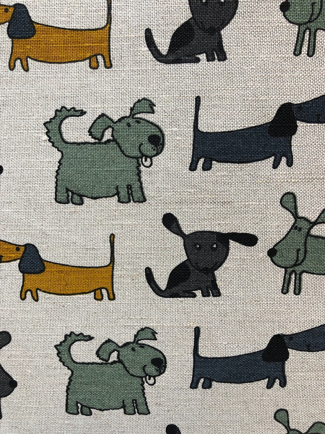 Linen Tablecloth-tablecloth-table Linens-dog Pattern Print Tablecloth ...