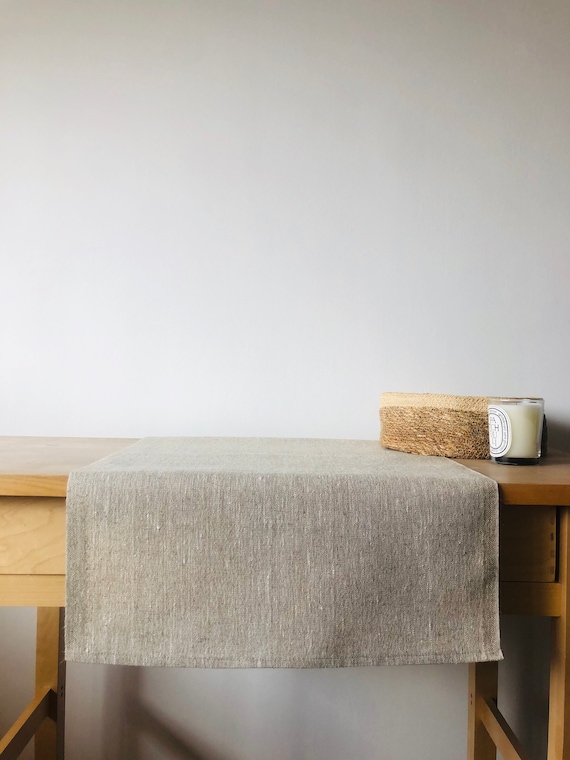 Linen Beige Natural Table Runner. Table runners Linen. Table | Etsy