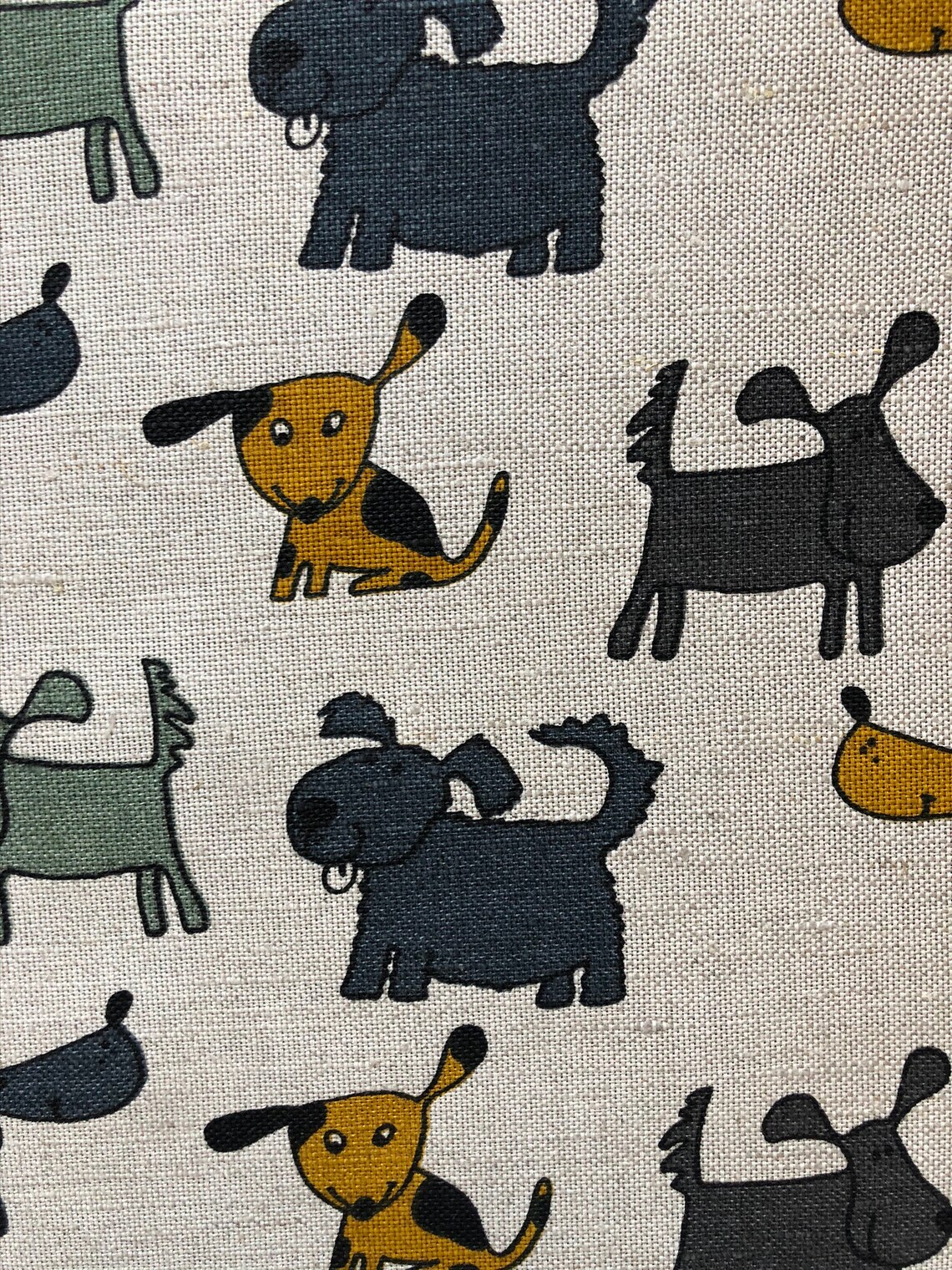 Linen Tablecloth-tablecloth-table Linens-dog Pattern Print Tablecloth ...