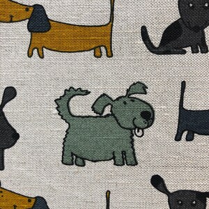 Linen Tablecloth-tablecloth-table Linens-dog Pattern Print Tablecloth ...