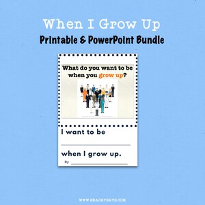 When I Grow up Printable & Companion Powerpoint Presentation - Etsy