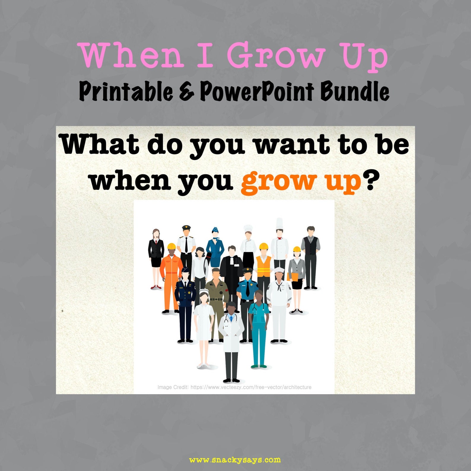 When I Grow up Printable & Companion Powerpoint Presentation - Etsy