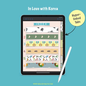 In Love With Korea Digital Notebook, Good Notes, Noteshelf, Ipad, Hyper ...
