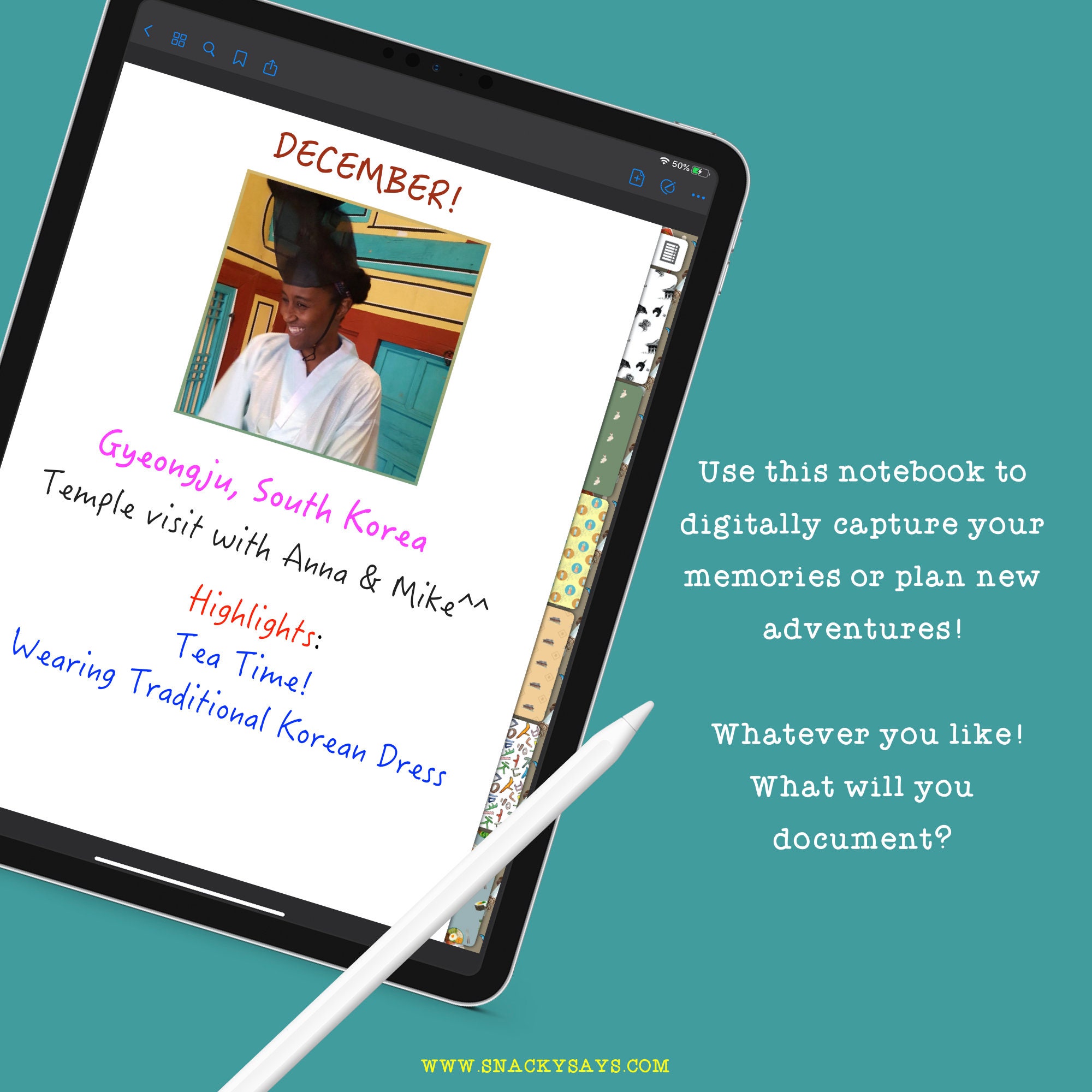 In Love With Korea Digital Notebook, Good Notes, Noteshelf, Ipad, Hyper ...