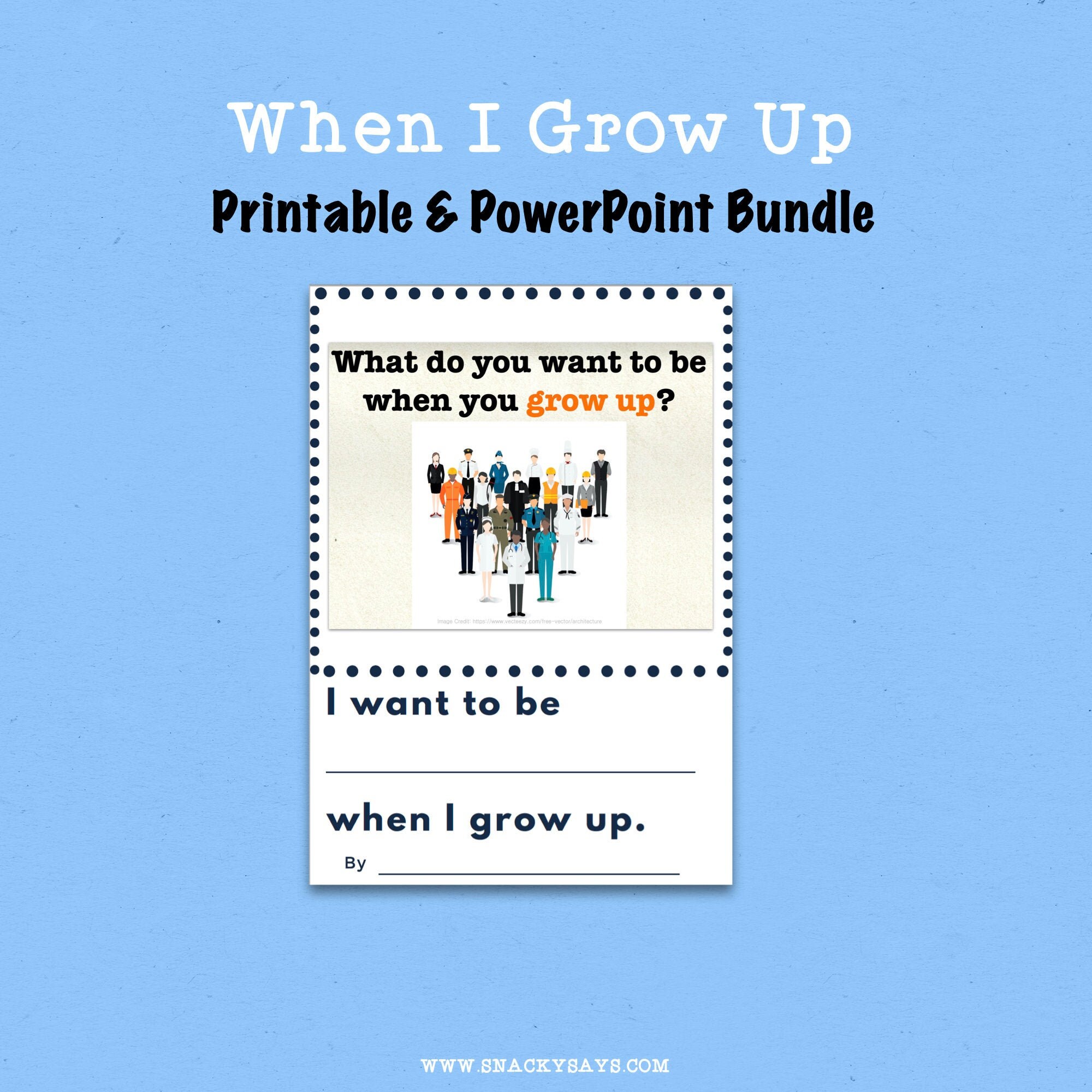 When I Grow up Printable & Companion Powerpoint Presentation - Etsy