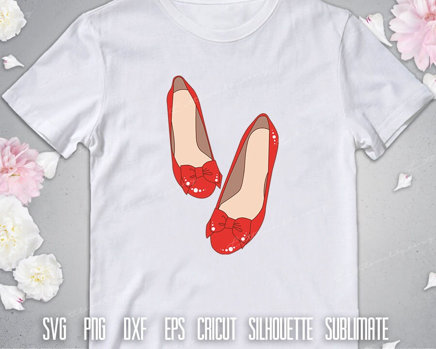 Ruby Red Slippers Svg Dorothy shoes Png Wizard of Oz design | Etsy