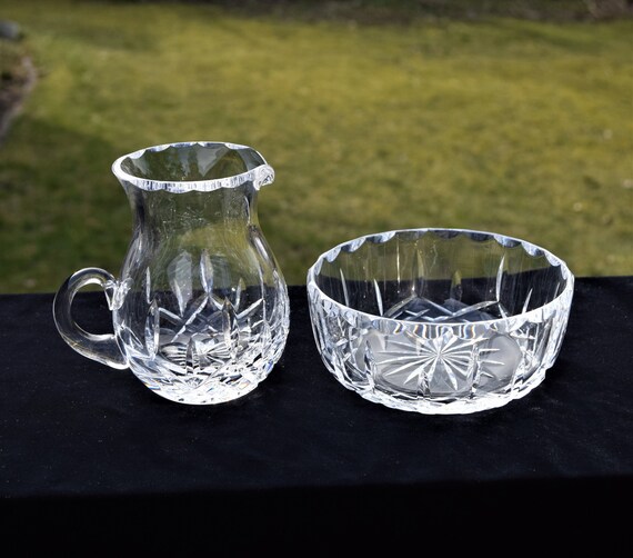 SUGERBOWL CREAMER in Cut Crystal Cavan Irish Crystal - Etsy UK