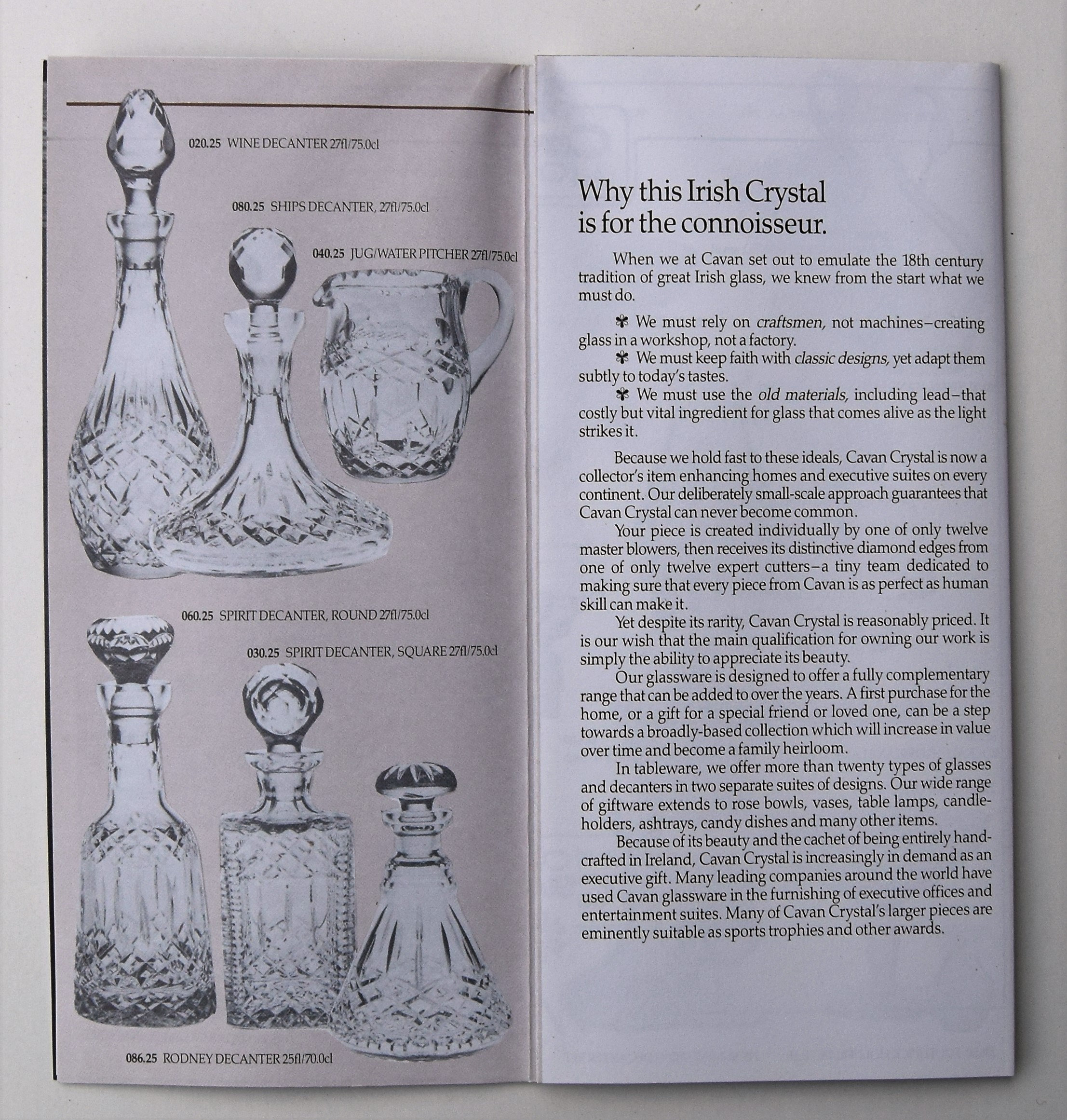 CUT CRYSTAL TANKARD 1/2 Pint Handmade Cavan Irish Crystal Vintage ...