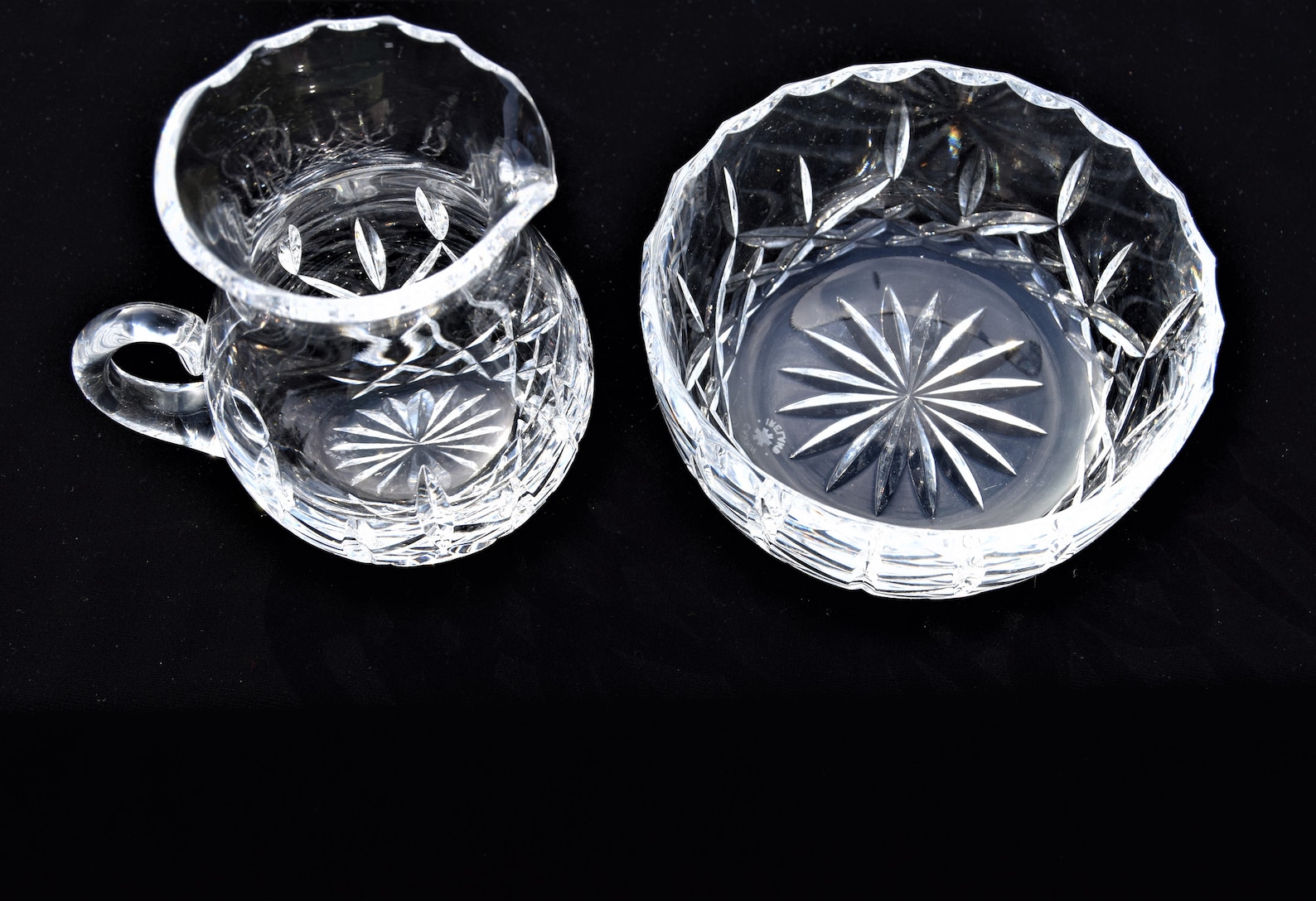 SUGERBOWL + CREAMER in Cut Crystal, Cavan Irish Crystal, Innisfree ...