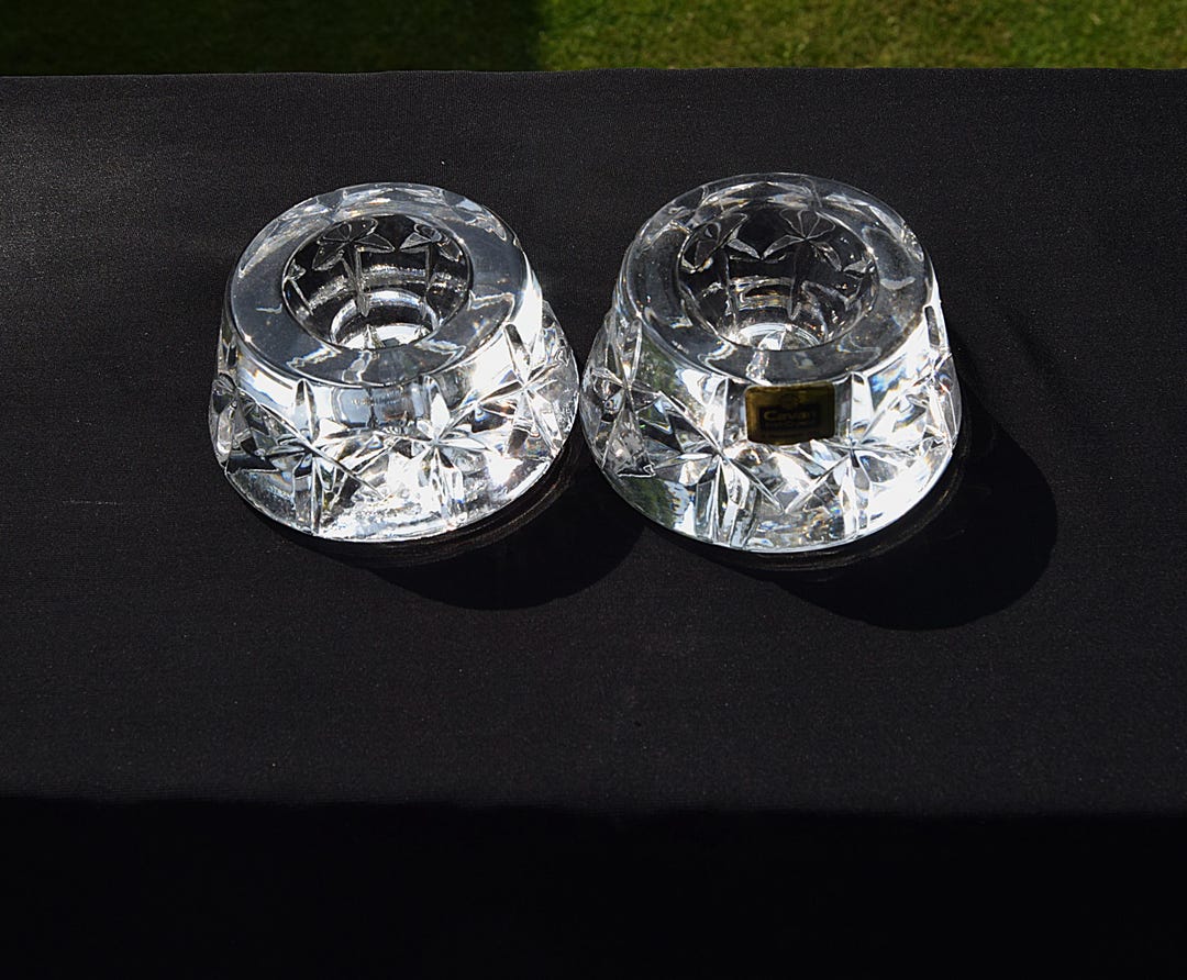 Vintage Cavan Irish Crystal Candleholders, 1988, Set of 2 - Etsy