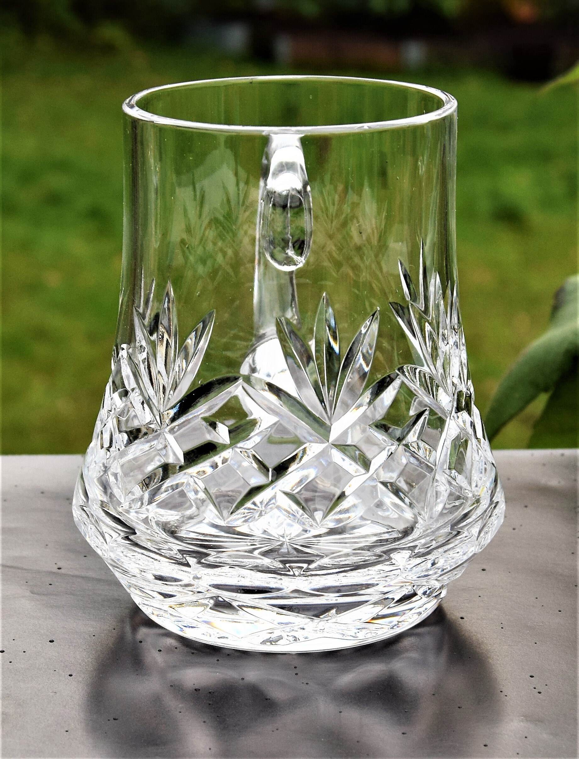 CUT CRYSTAL TANKARD 1/2 Pint Handmade Cavan Irish Crystal Vintage ...