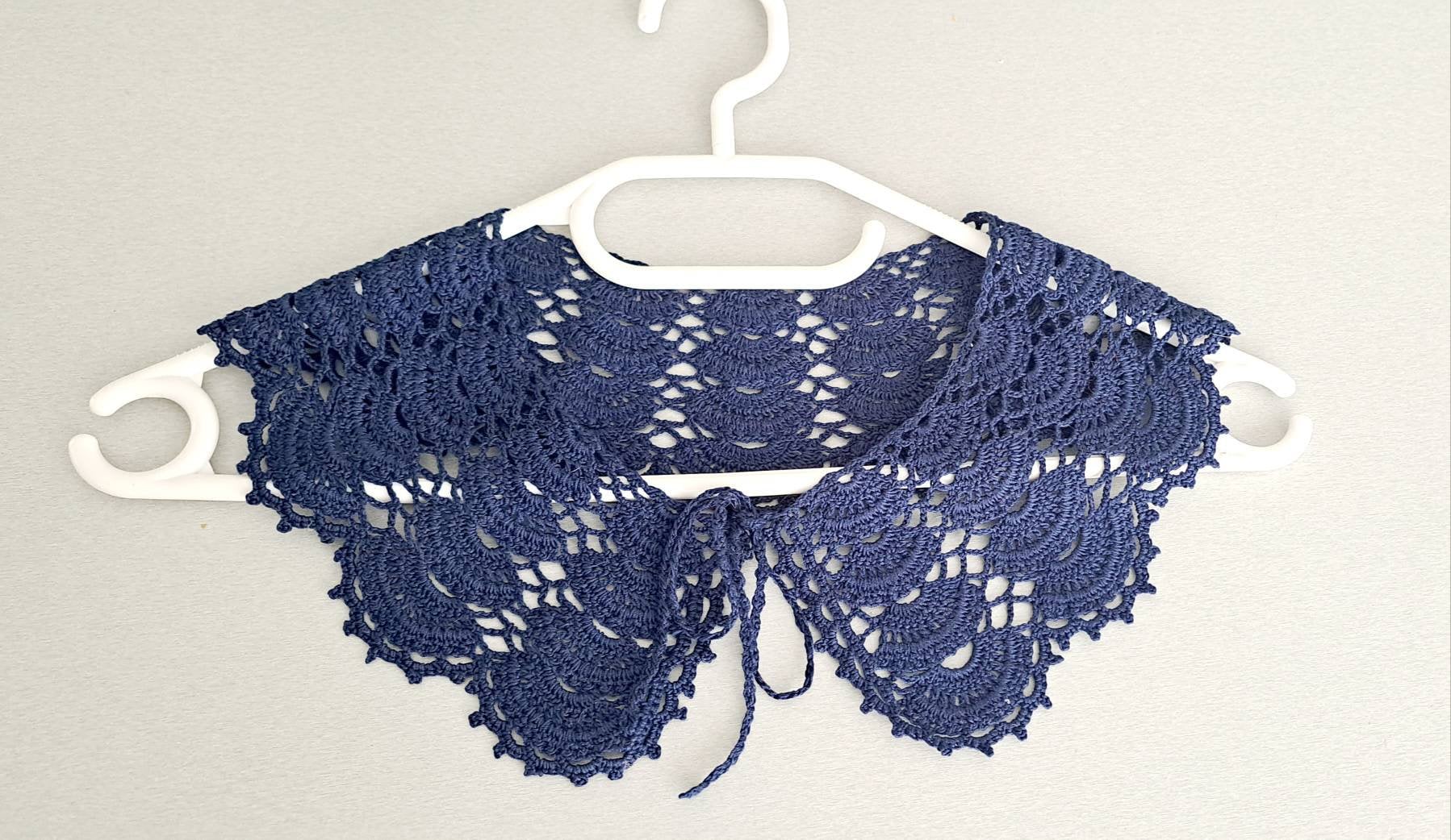 Handmade Crochet Collar: White Cotton Lace, Victorian Style - Etsy