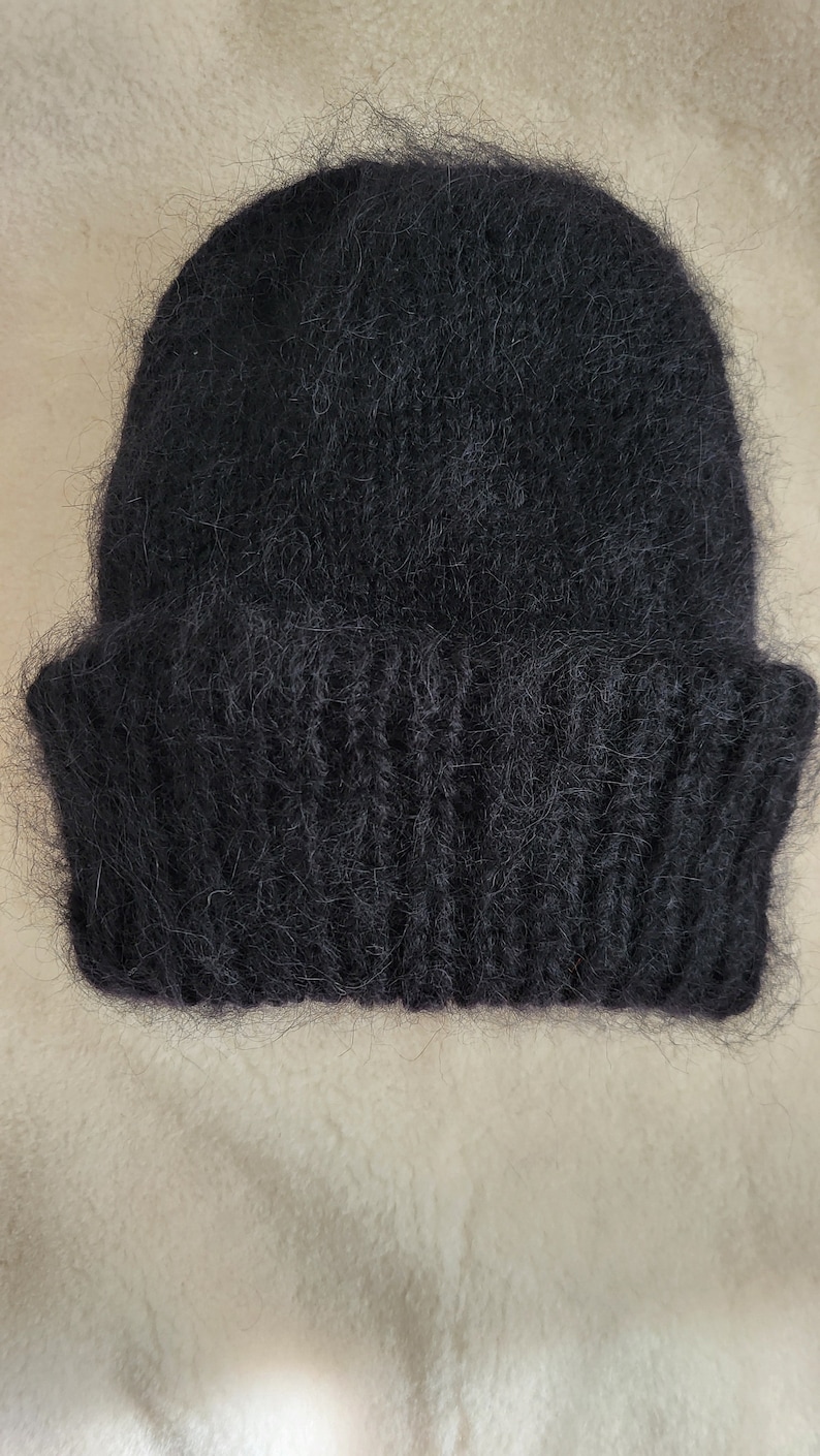 Chunky Knit Mohair Beanie - Unisex Winter Hat - Etsy