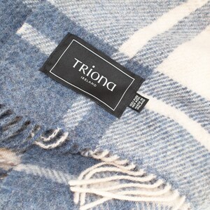 Blue & Cream Check Large Wool Blanket - Etsy Canada