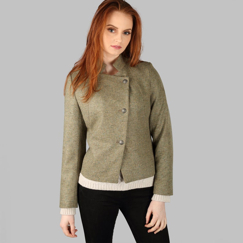 Ladies Wool Jacket Donegal Tweed Irish Tweed Jacket Wool | Etsy