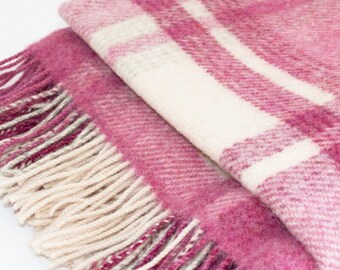 Pink Check Blanket | Etsy