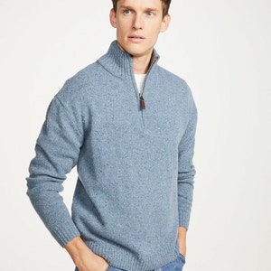 Light Blue Lightweight Half Zip Sweater - Etsy