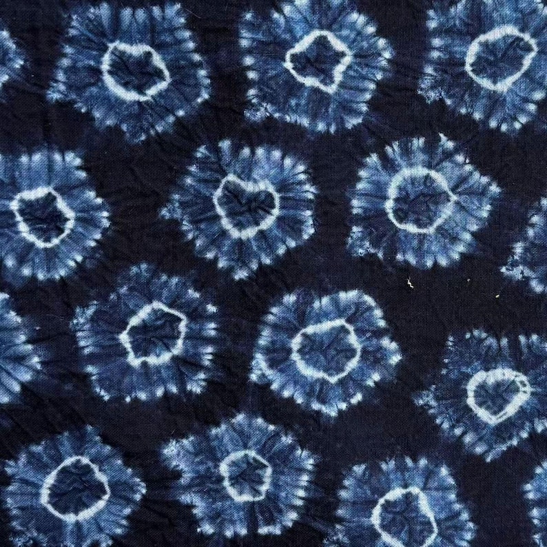 Hand Dyed Indigo Cotton Fabric Bundle: 10 Patchwork Pieces (7x9" Each ...