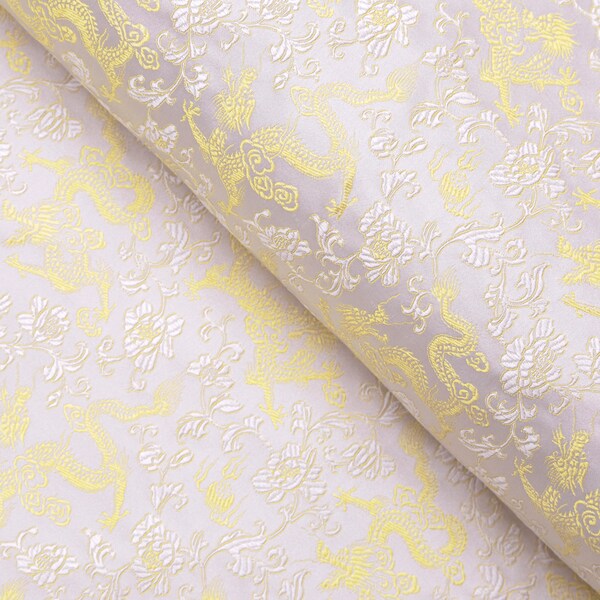 White Brocade - Etsy