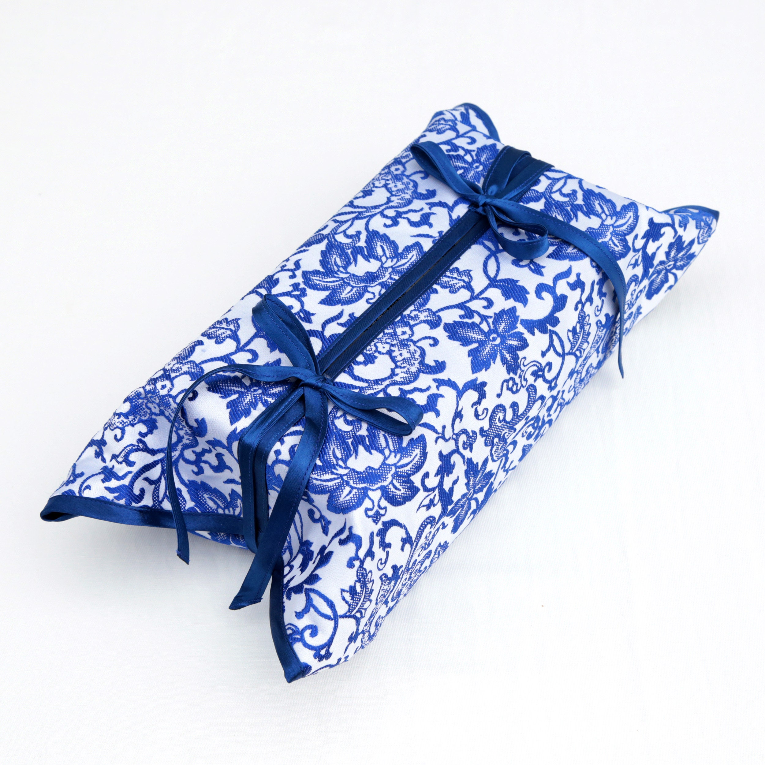 Brocade Fabric Satin Tapestry 27 Inches Wide Blue White | Etsy