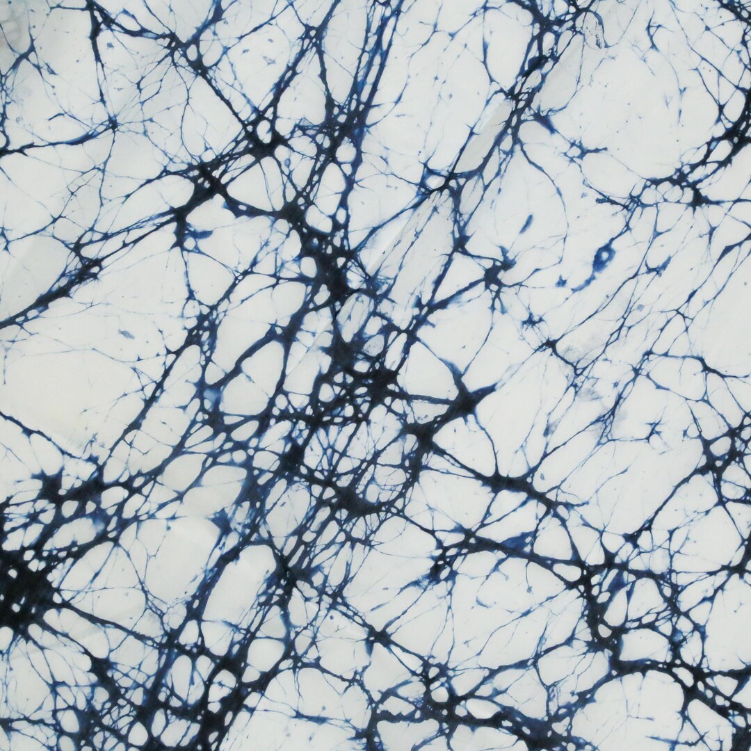 Blue & White, Printed Batik Pattern, Semitransparent Fine Cotton ...