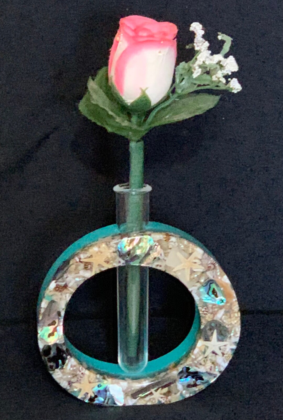 Handmade Coastal Sea Shell Vase / Coastal Decor / Coastal Vase - Etsy