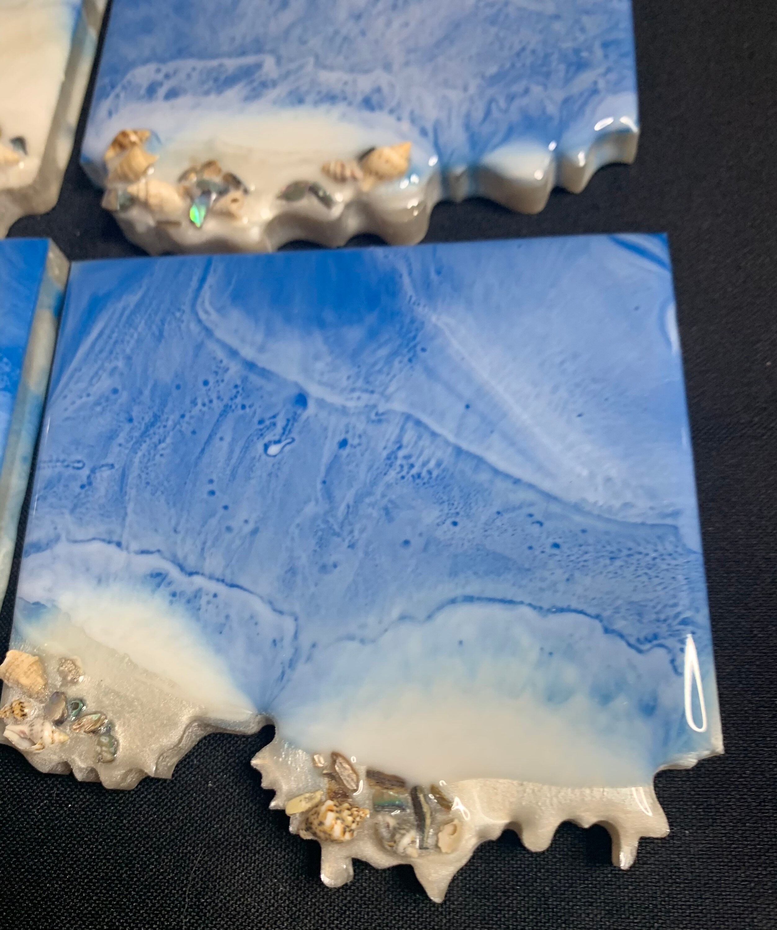 Coastal Beach House Coaster Set of 4 / Coastal Decor / - Etsy