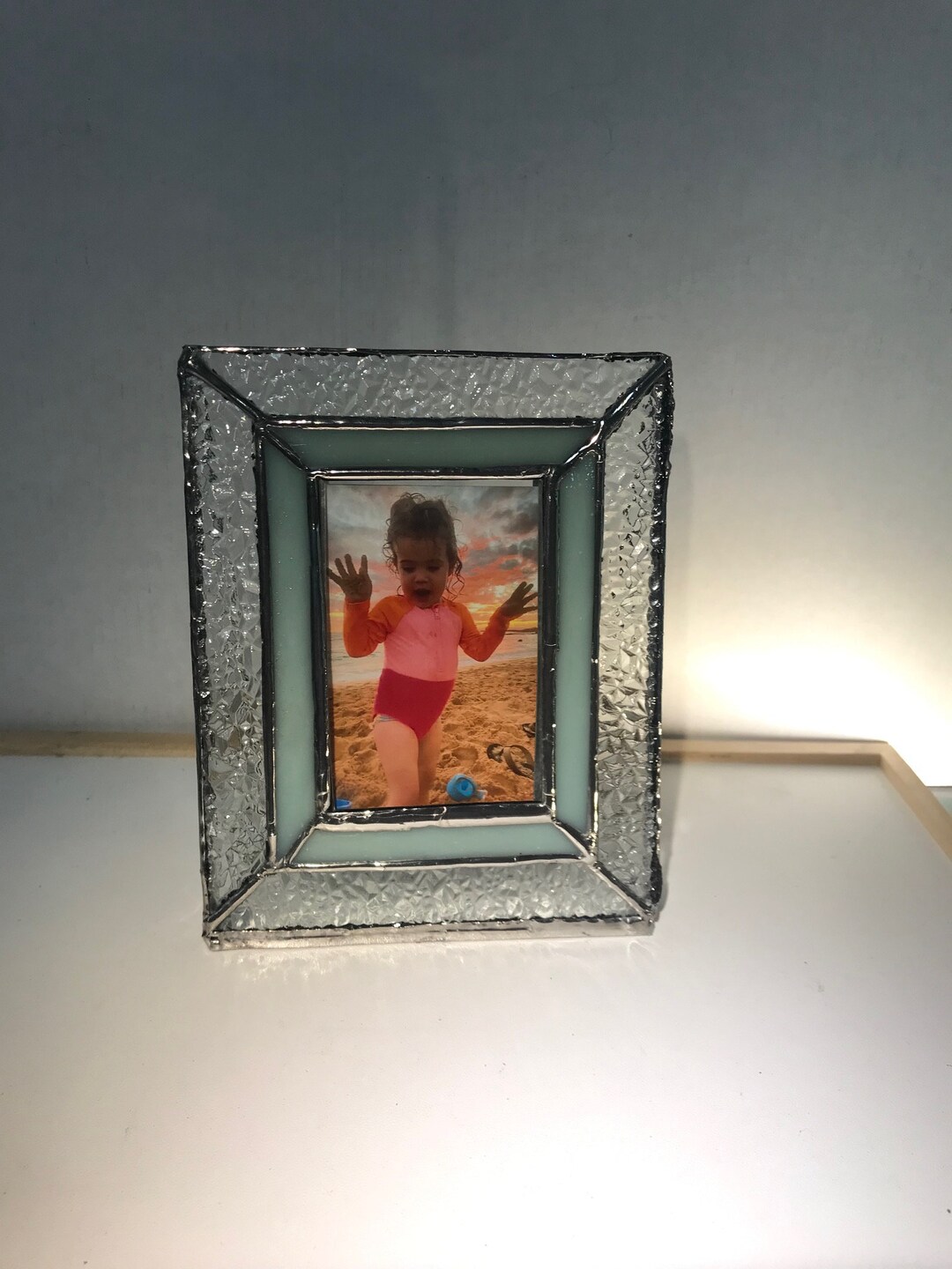 Handmade Stained Glass Desktop Frame for a 2x3 wallet Photo - Etsy