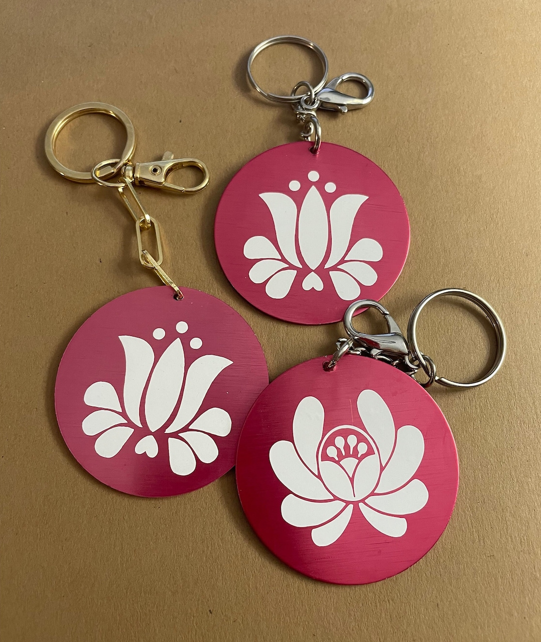 Hungarian Folk Art Inspired Keychain, 2" Metallic - Etsy