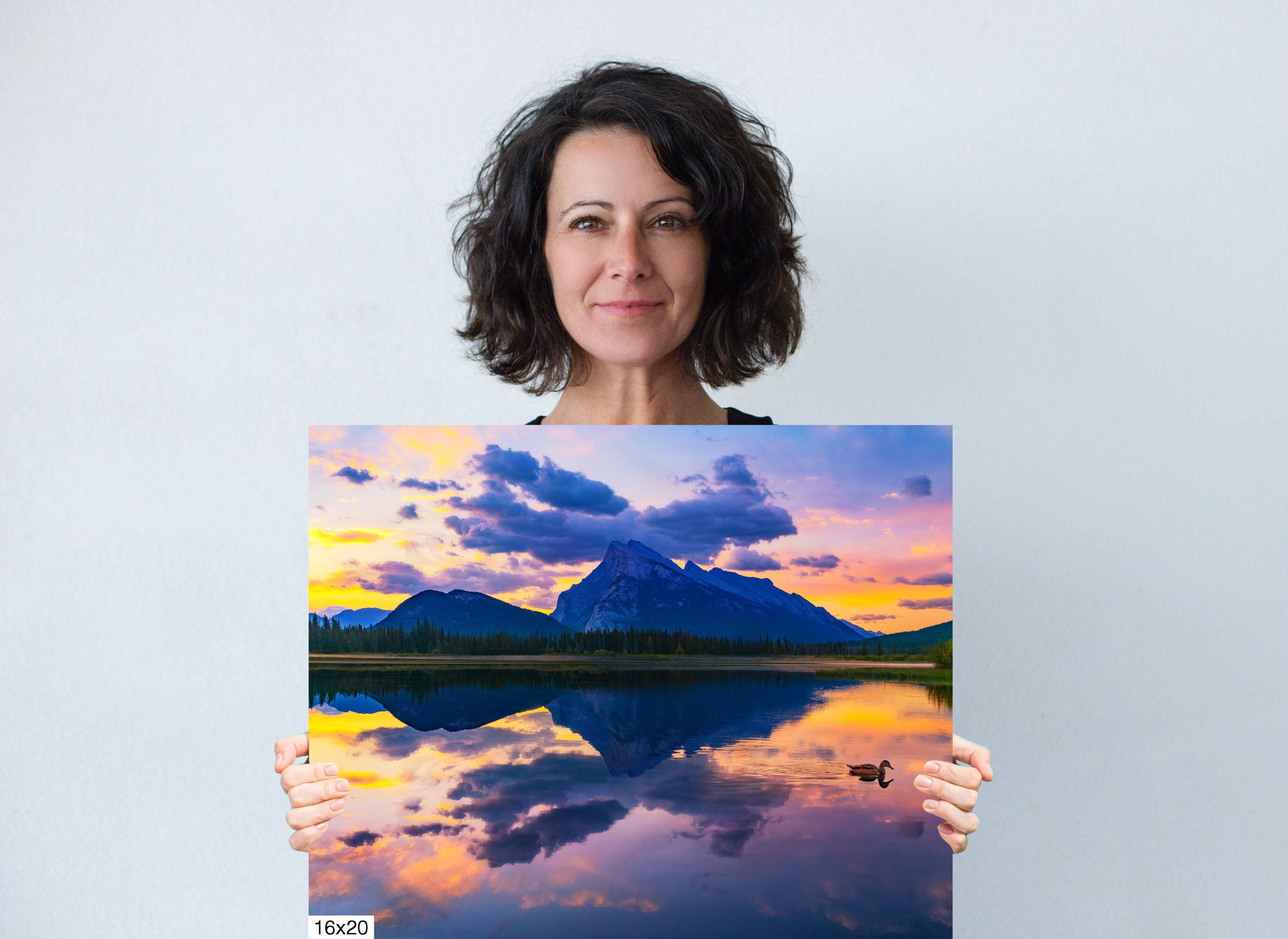 Mountain Lake Mural Housewarming Gift - Original Photography Wall Decor ...