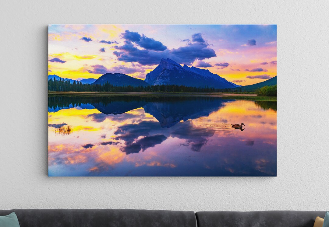 Mountain Lake Mural Housewarming Gift Original Photography Wall Decor ...