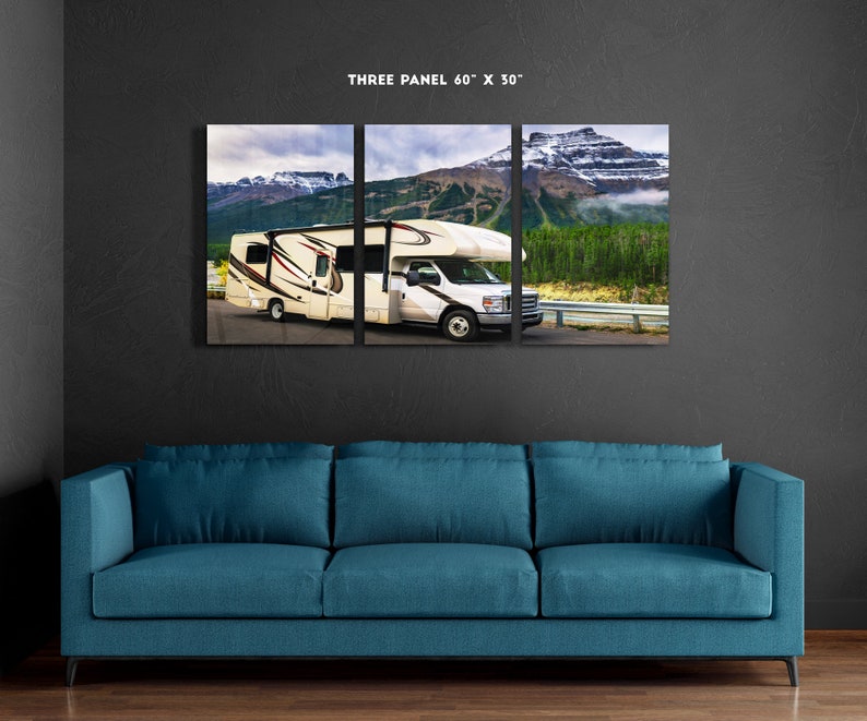 Motorhome RV Camper in the Great Outdoors - RV Dealer Wall Art Decor ...